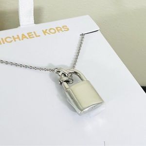 Michael Kors | Jewelry | Michael Kors Lock Pendant Necklace | Poshmark